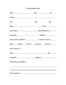 001 Client Information Form Template Sheet Awesome Ideas within ...