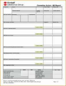 009 Download Example Corrective Action Report Template Form within 8D ...