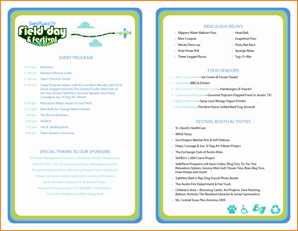 Free Event Program Templates Word – Atlantaauctionco.com