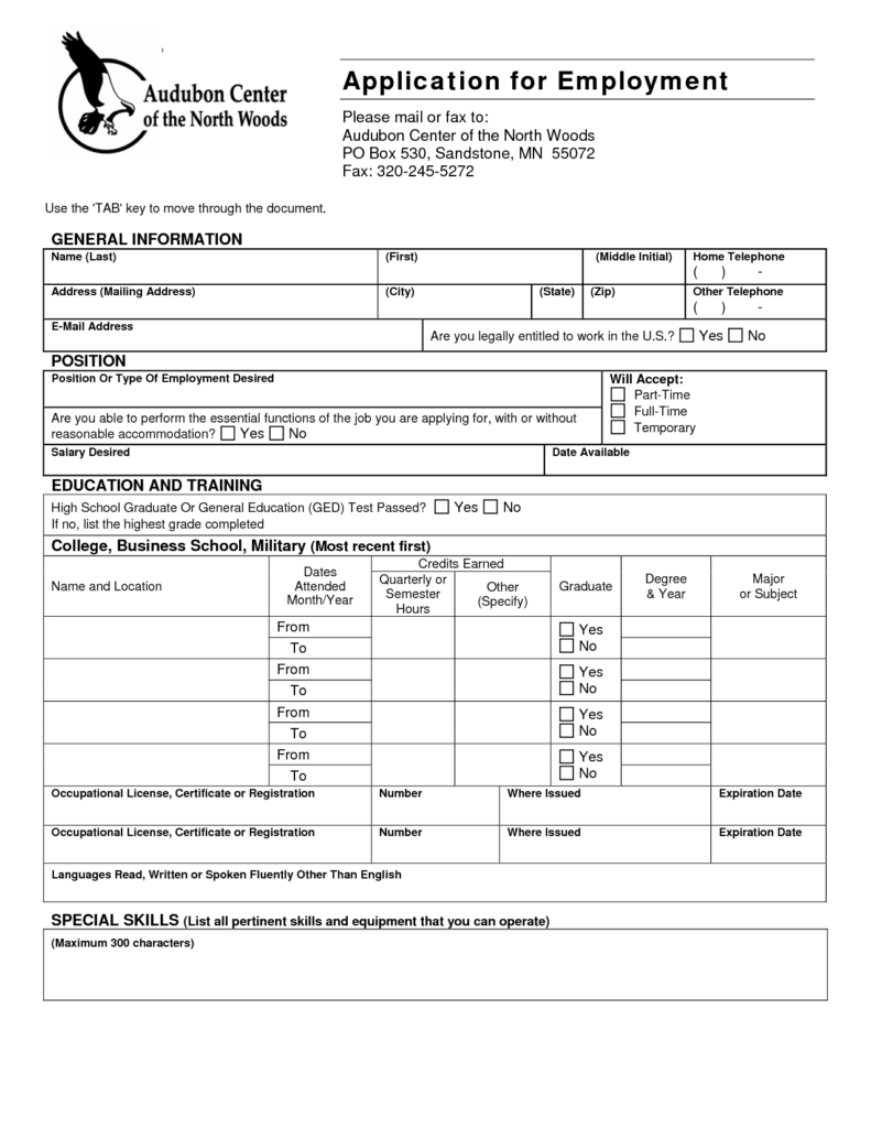 017 Template Ideas Employment Application Word Best Photos regarding ...