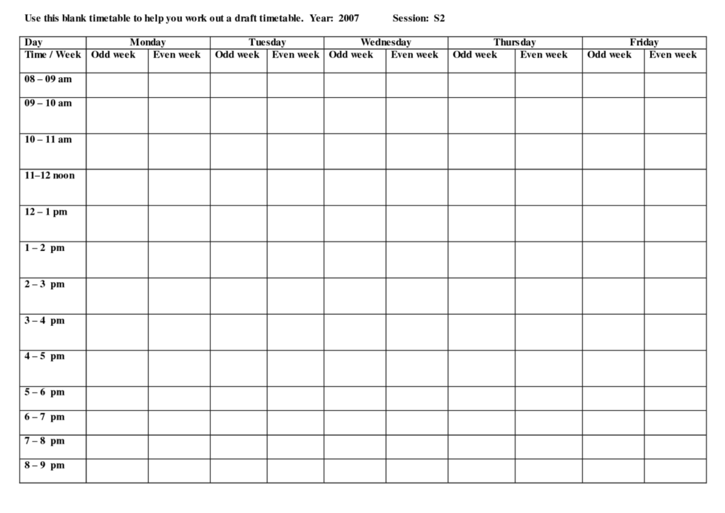 026 Template Ideas Work Out Schedule Templates Blank Workout With ...