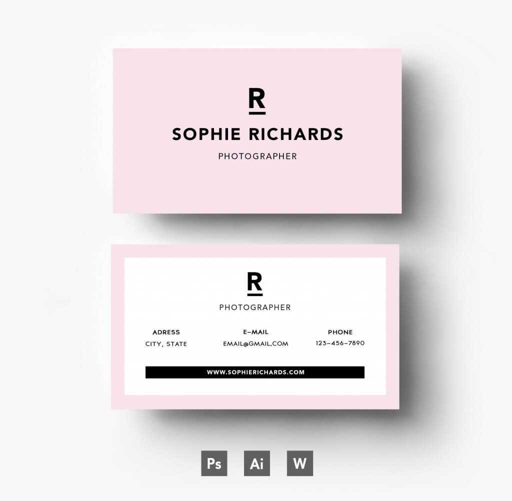 20 Examples Of A Stylish Business Card Photoshop Template Regarding