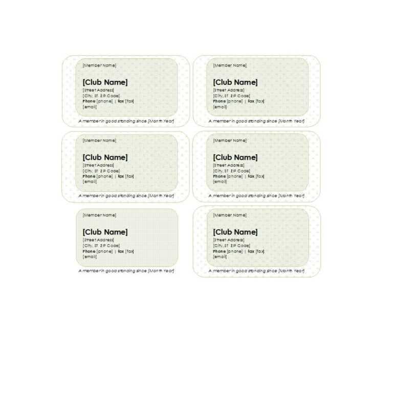 25 Cool Membership Card Templates & Designs (Ms Word) ᐅ regarding ...