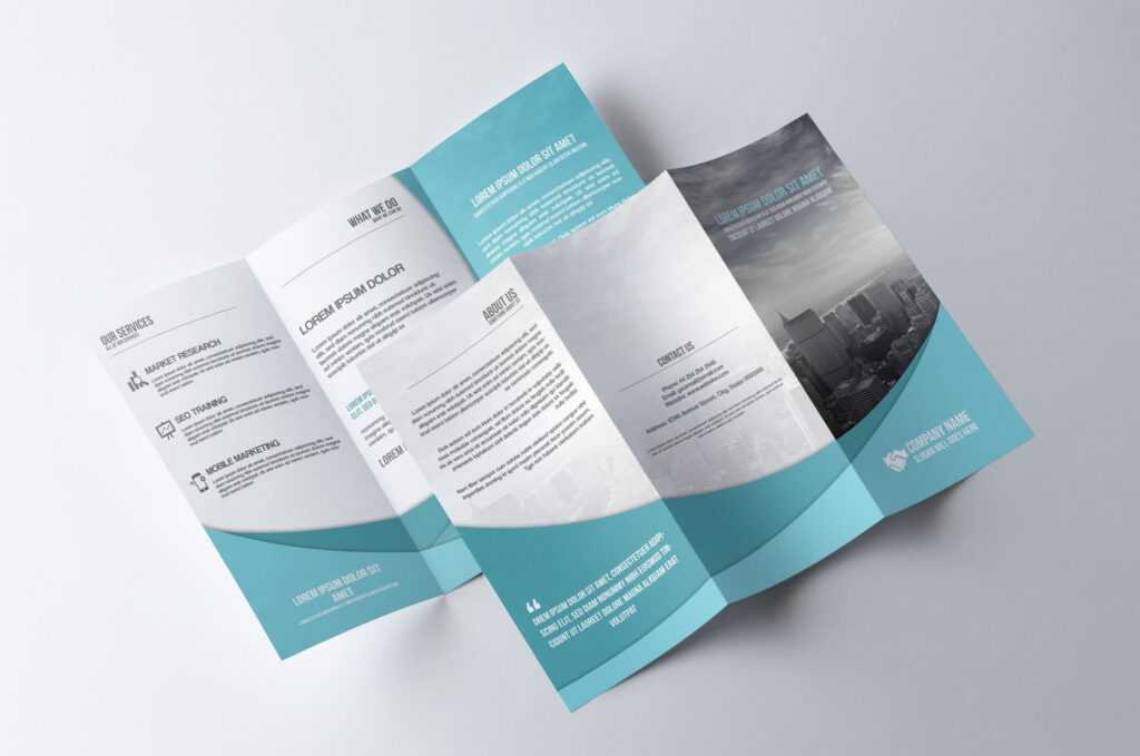 Double Sided Tri Fold Brochure Template Atlantaauctionco