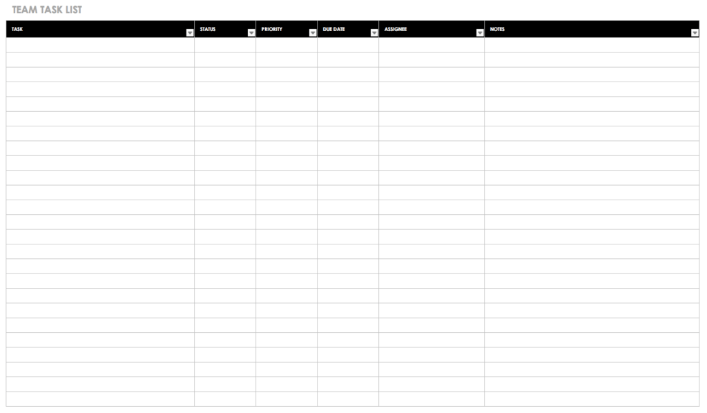 30+ Free Task And Checklist Templates | Smartsheet for Blank Checklist ...