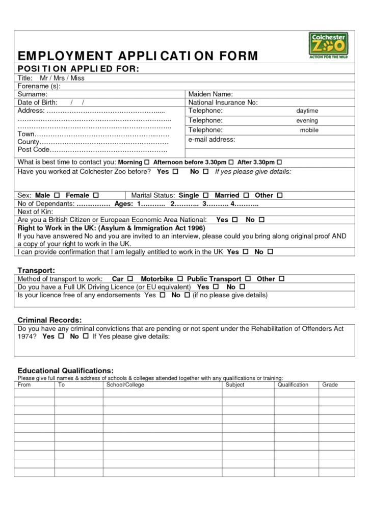 30 Gallery Ideas Of Job Application Templates For Microsoft for ...