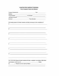 31 Construction Proposal Template & Construction Bid Forms in Free ...