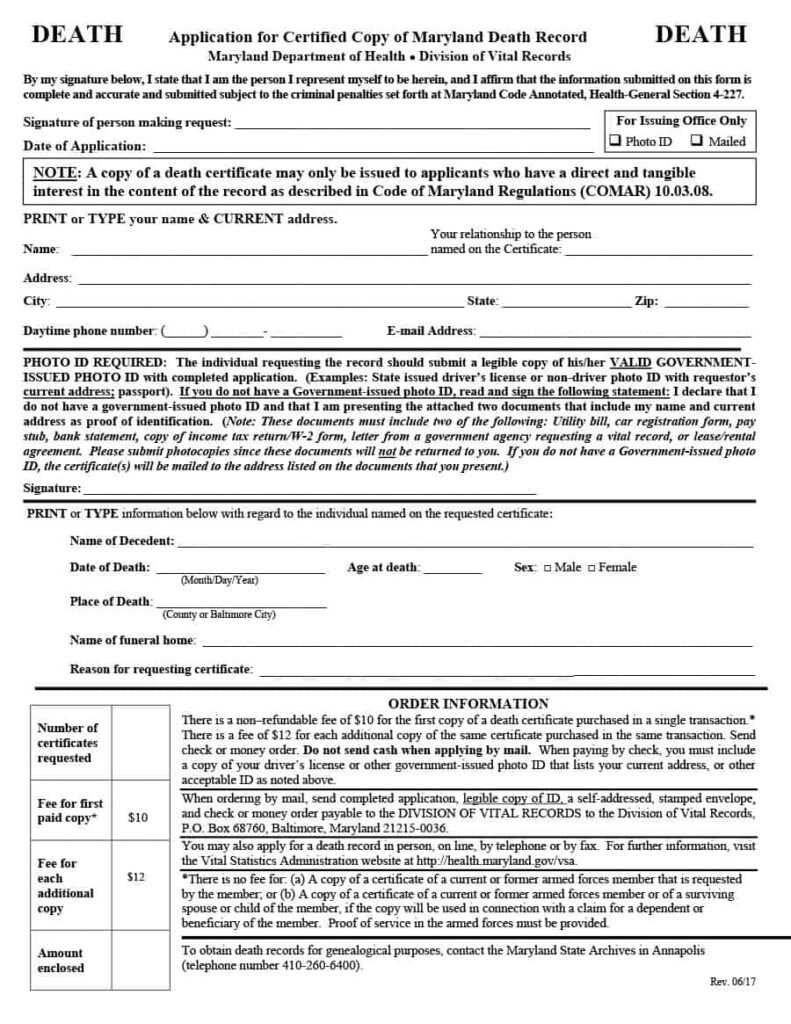 37 Blank Death Certificate Templates [100% Free] ᐅ Template Lab within ...