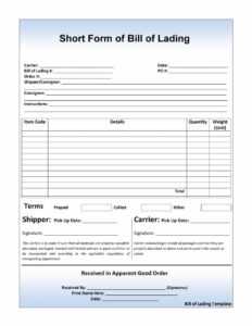 40 Free Bill Of Lading Forms & Templates ᐅ Template Lab with Blank Bol ...
