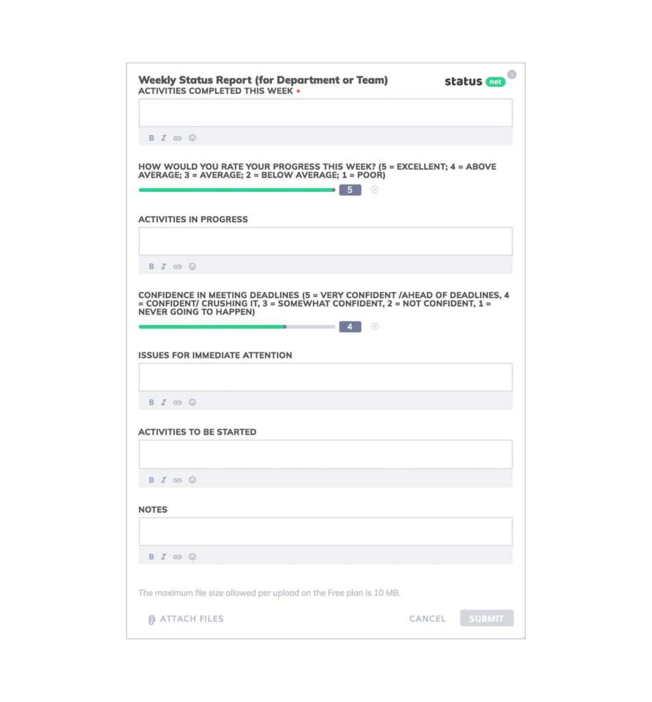 6 Awesome Weekly Status Report Templates | Free Download regarding ...