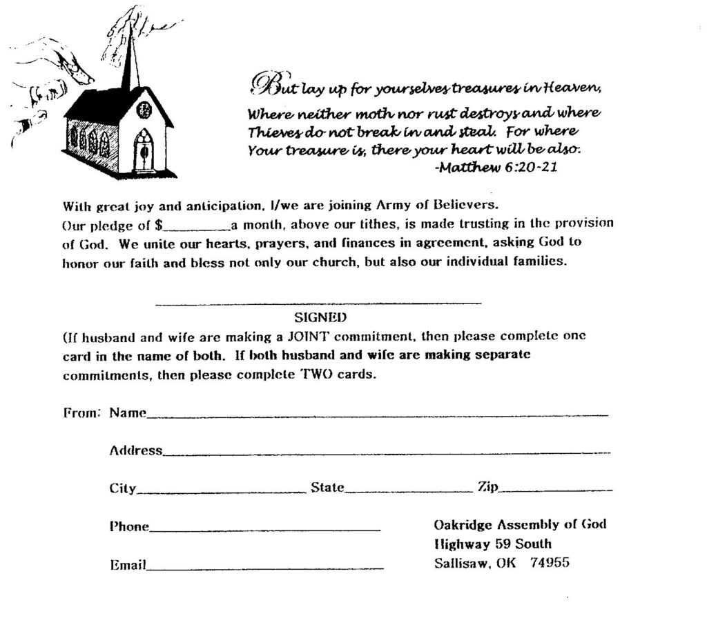 7 Best Photos Of Church Building Fund Pledge Form Template In Building ...