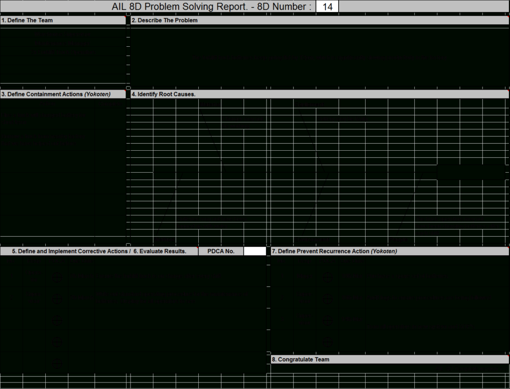 8D Corrective Action Form Template throughout 8D Report Format Template ...