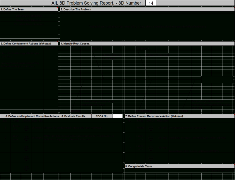 8D Corrective Action Form Template throughout 8D Report Format Template ...