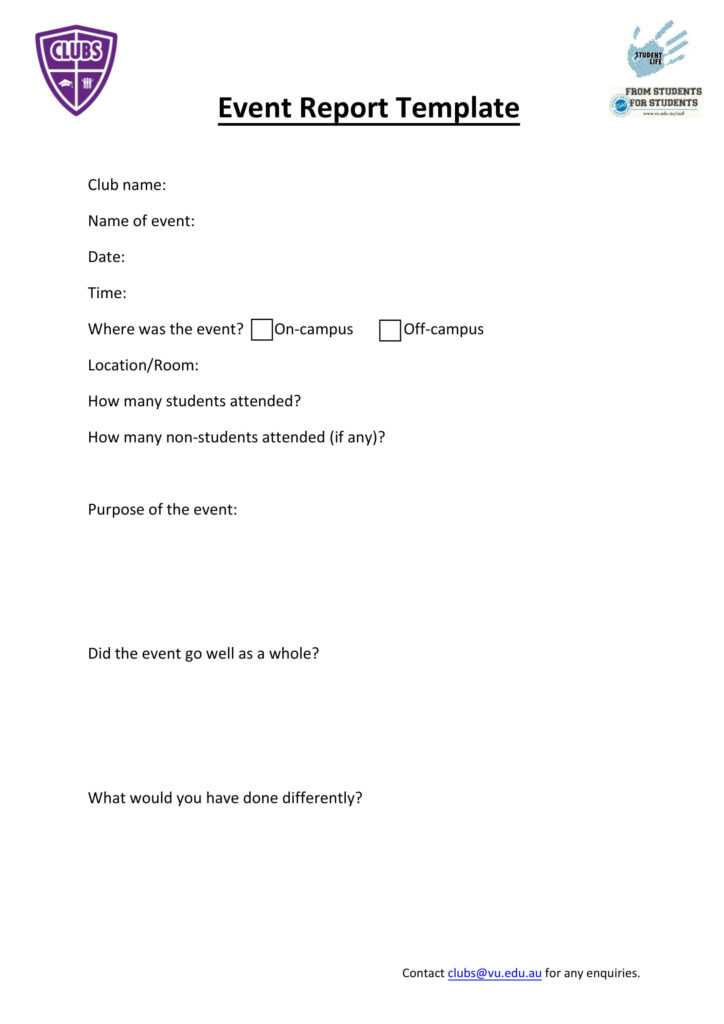 After Event Report Template – Atlantaauctionco.com