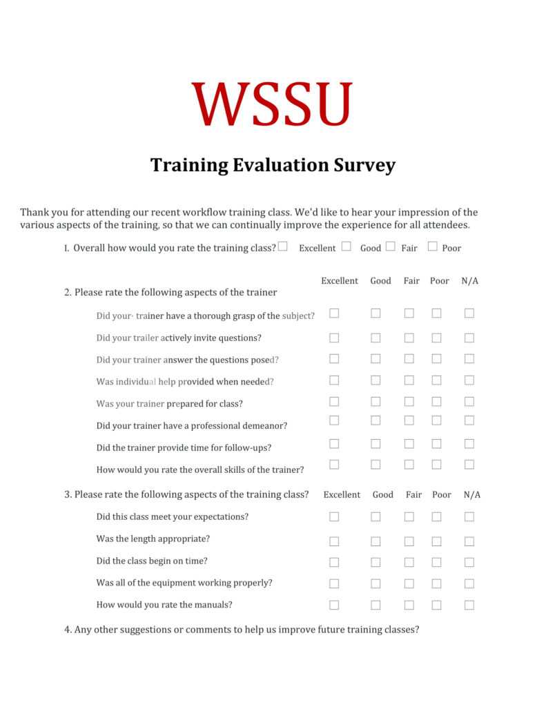 9+ Training Evaluation Survey Examples – Pdf, Word | Examples for ...