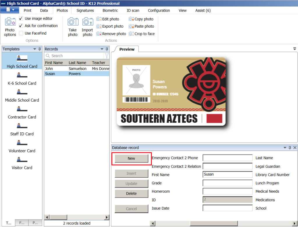 A Guide On How To Create And Edit Records In Alphacard for High School ...