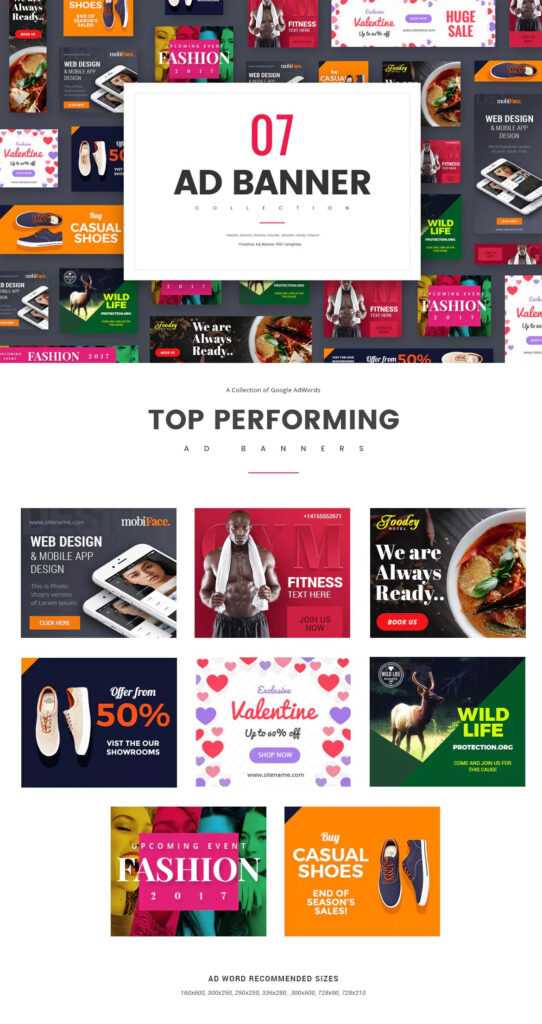 Ad Banner Collection Template Psd | Web Banner Templates regarding ...