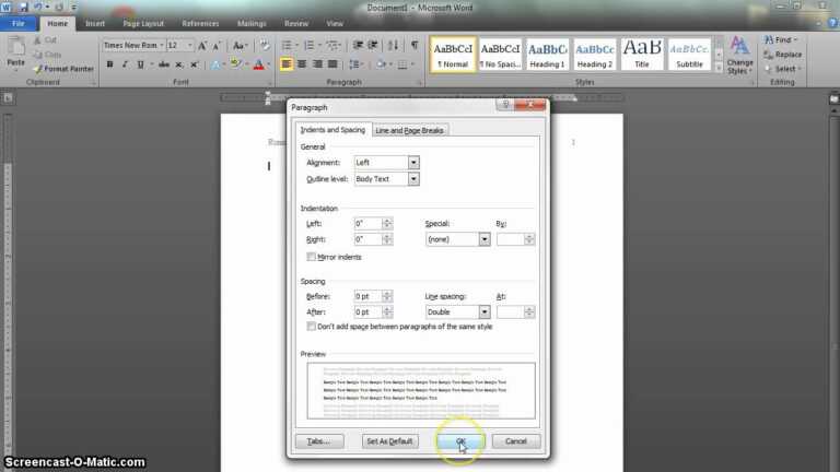 Apa Format Setup In Word 2010 Updated pertaining to Apa Template For ...