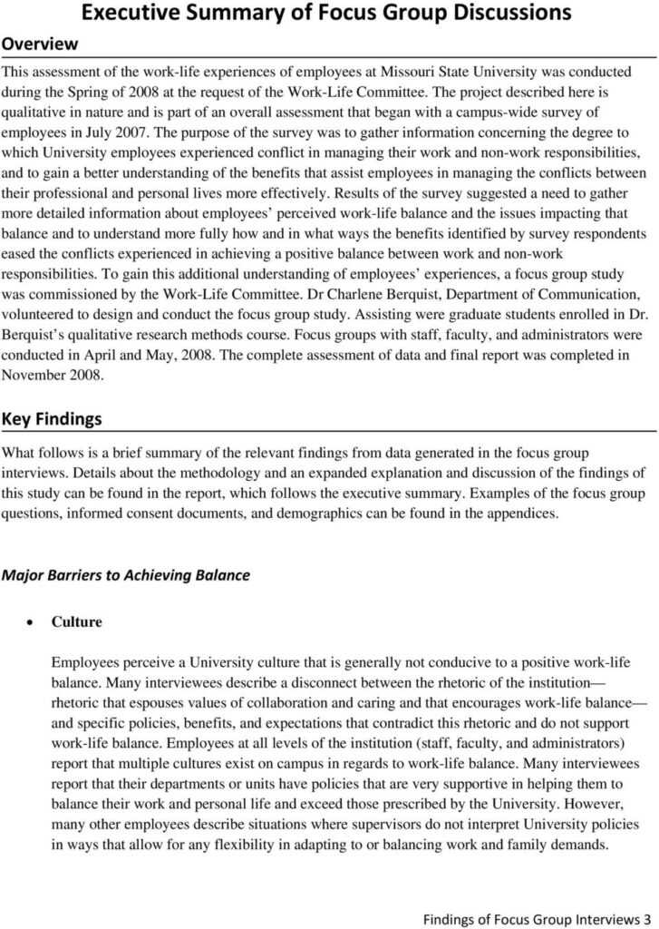 Appendix C Report Of Focus Group Discussions – Pdf throughout Focus ...