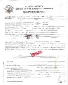 Coroner's Report Template – Atlantaauctionco.com