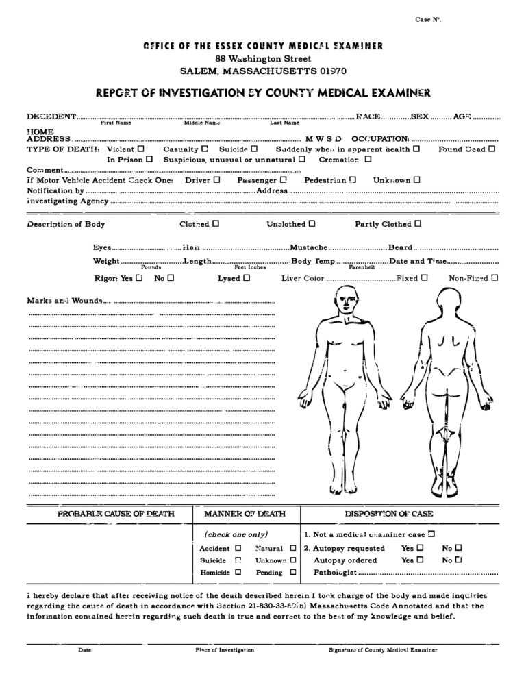 Autopsy Report Template – Atlantaauctionco.com