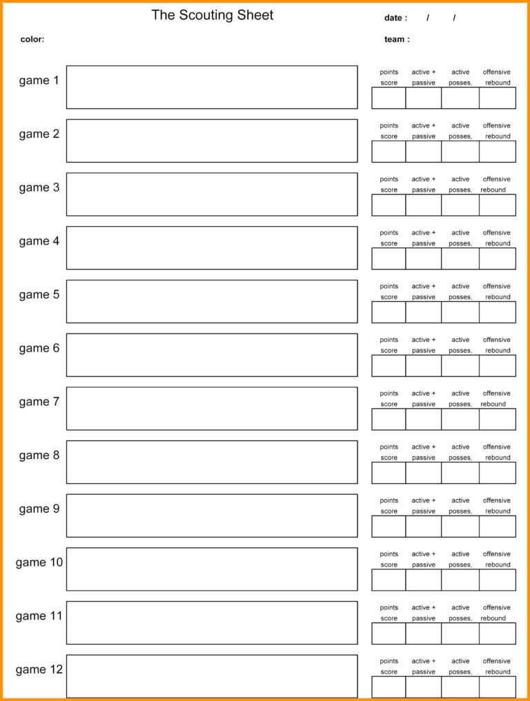 Basketball Ng Report Template Sheet Simple Example Printable inside ...