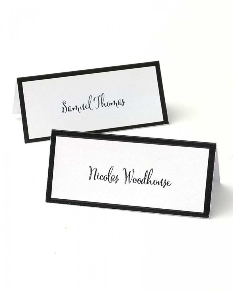 Black Border Printable Place Cards pertaining to Gartner Studios Place ...