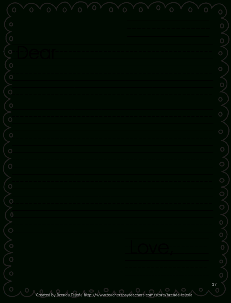 Blank Letter Writing Template For Kids | Atlantaauctionco.com