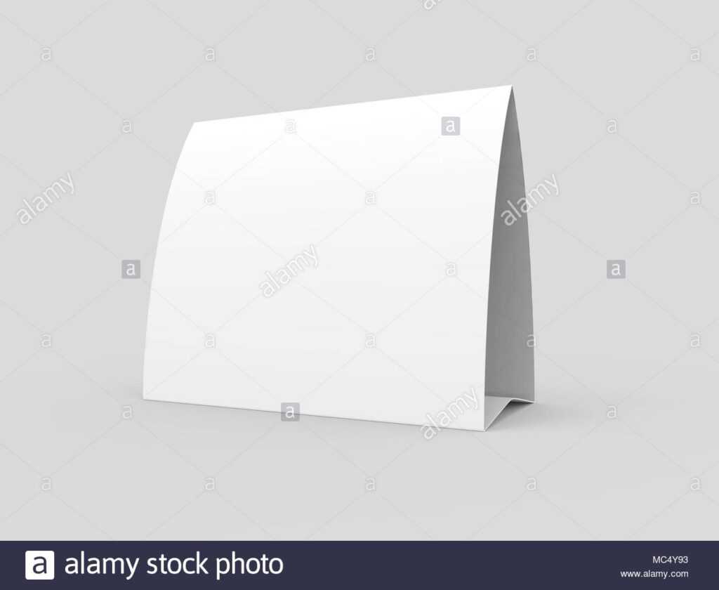 Blank Paper Tent Template, White Tent Card With Empty Space inside ...