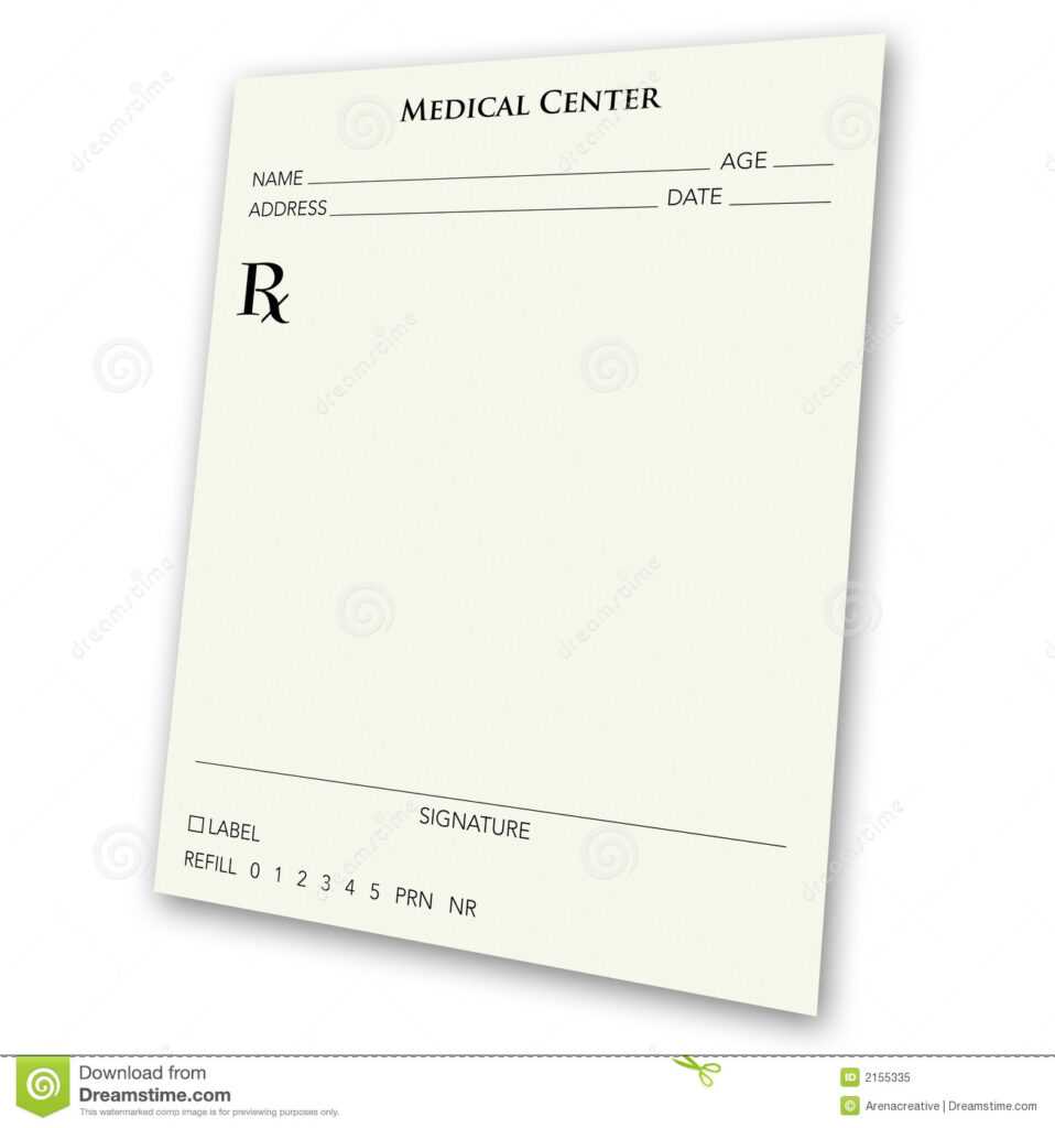Blank Prescription Pad Stock Illustration. Illustration Of with Blank ...