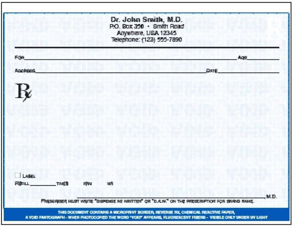 Blank Prescription Pad Template – Verypage.co pertaining to Blank ...