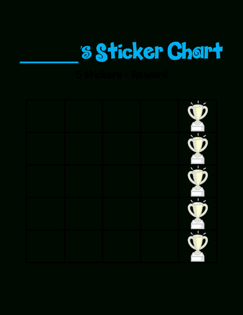 Blank Sticker Chart | Templates At Allbusinesstemplates for Blank ...