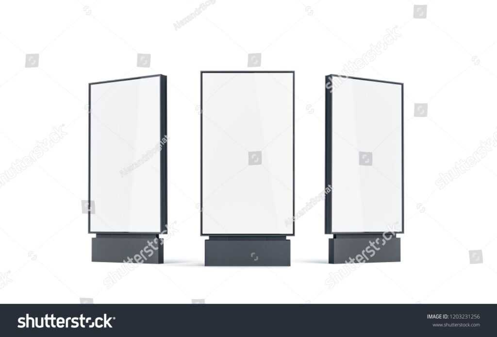 Blank White Pylon Mock Up Set, Isolated, 3D Rendering. Empty intended ...