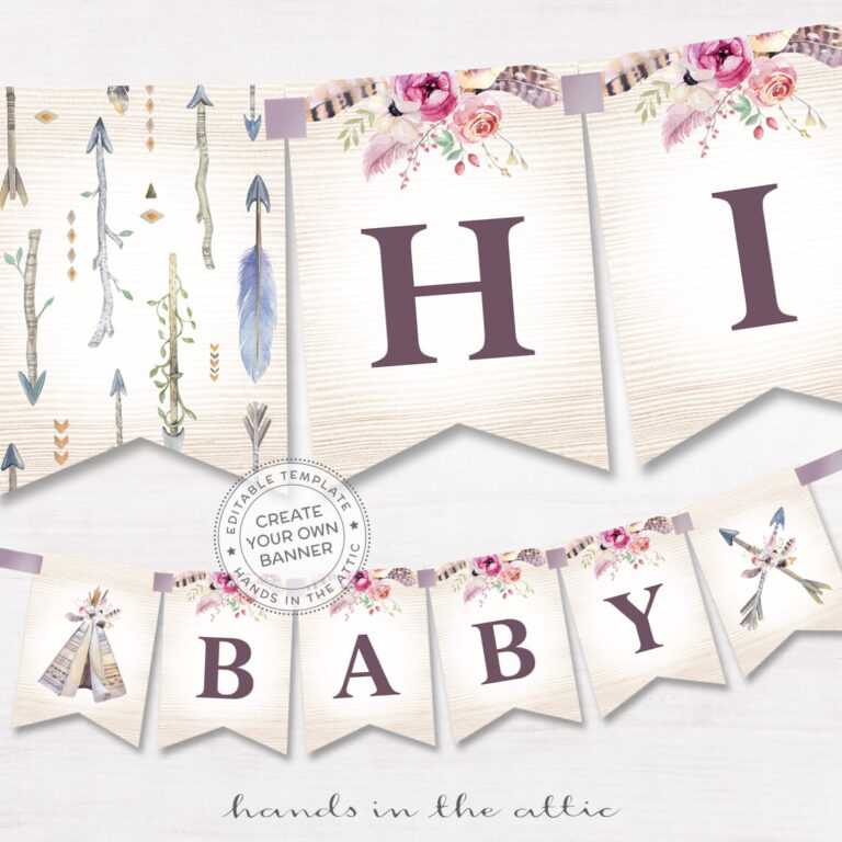 Boho Alphabet Banner Printable, Baby Shower Decor, Bohemian Tribal ...
