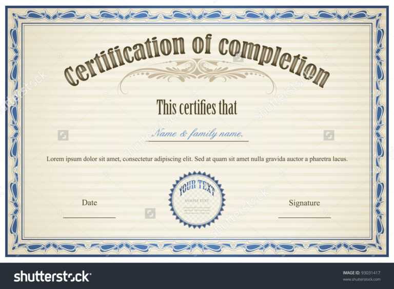 Certificate Sample Templates 14 – Elsik Blue Cetane with regard to High ...