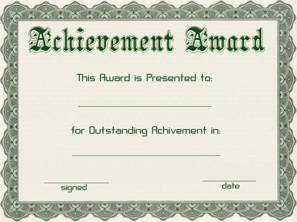 Powerpoint Award Certificate Template – Atlantaauctionco.com