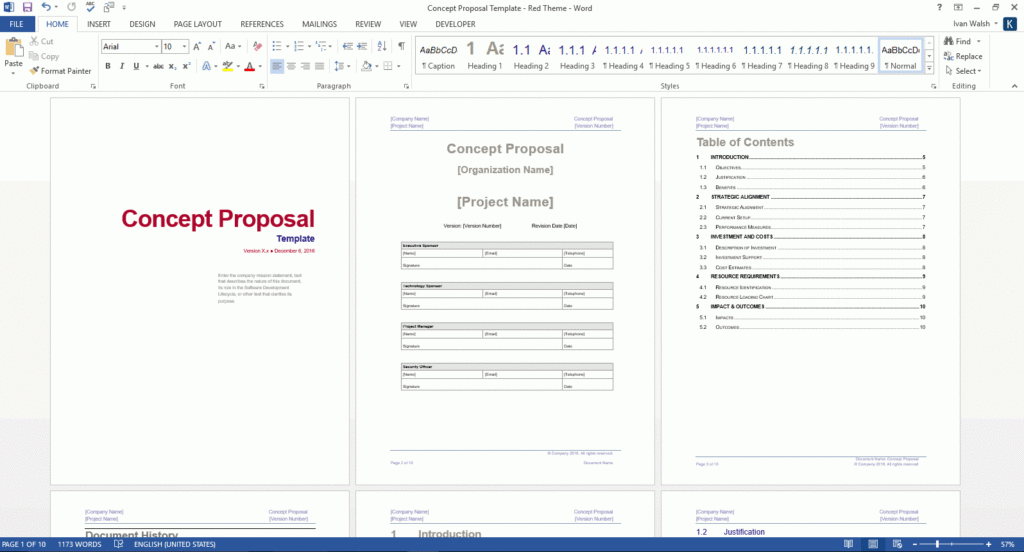 Concept Proposal (Ms Word) for Software Project Proposal Template Word ...