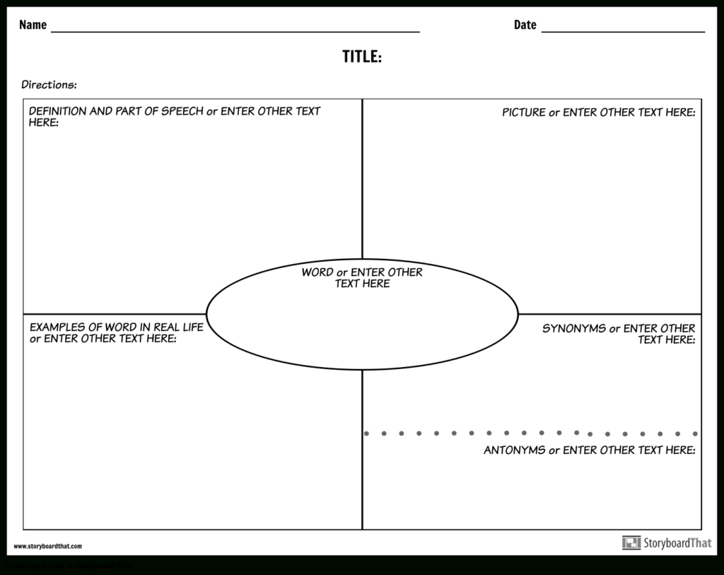 Create Vocabulary Worksheets | Vocabulary Templates pertaining to ...