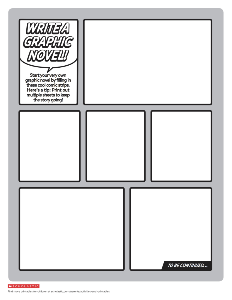 Create Your Own Graphic Novel Template | Printables: Ages 8 in ...