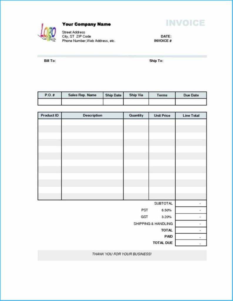 Credit Card Invoice Template #4924 with regard to Credit Card Receipt ...