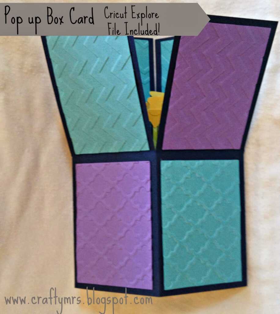 Cricut Explore {Pop Up Box Card} A2 Sized With Design Space regarding ...