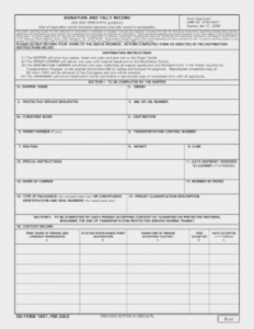 Dd Form 2501 Courier Authorization Card Template - Atlantaauctionco.com
