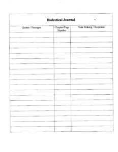 Dialectical Journals And Reading | School Stuff | Reading pertaining to ...