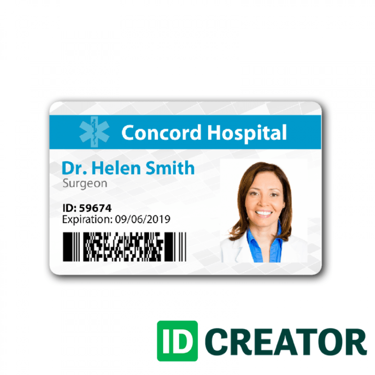 Doctor Id Card Medical Identity Badge Template in Doctor Id Card ...