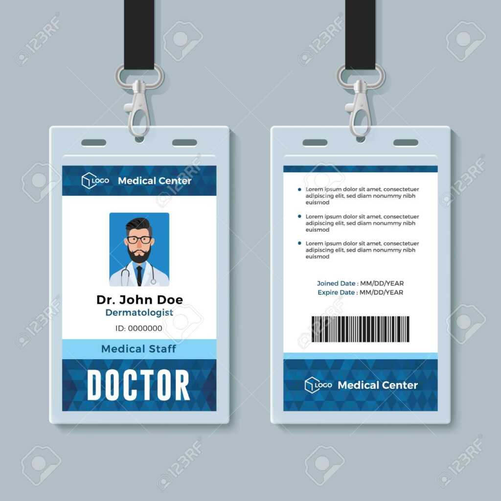 Doctor Id Card Medical Identity Badge Template in Doctor Id Card ...