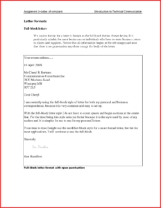 Elegant Block Style Letter Format Microsoft Word | Types Of for ...