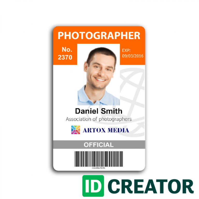 Photographer Id Card Template – Atlantaauctionco.com