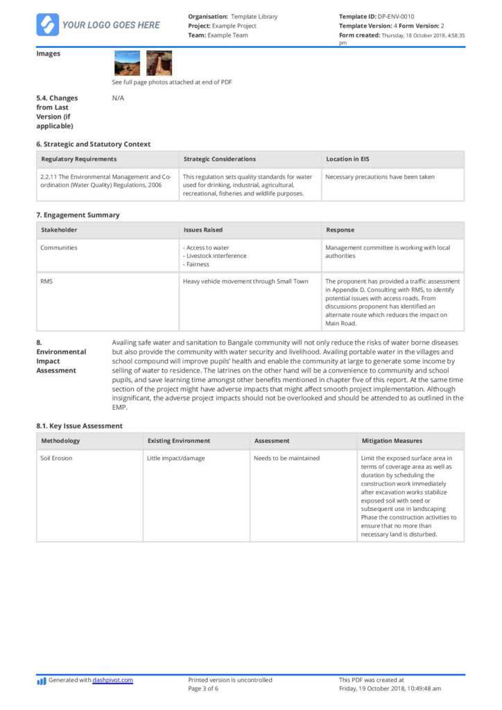 Environmental Impact Report Template – Atlantaauctionco.com