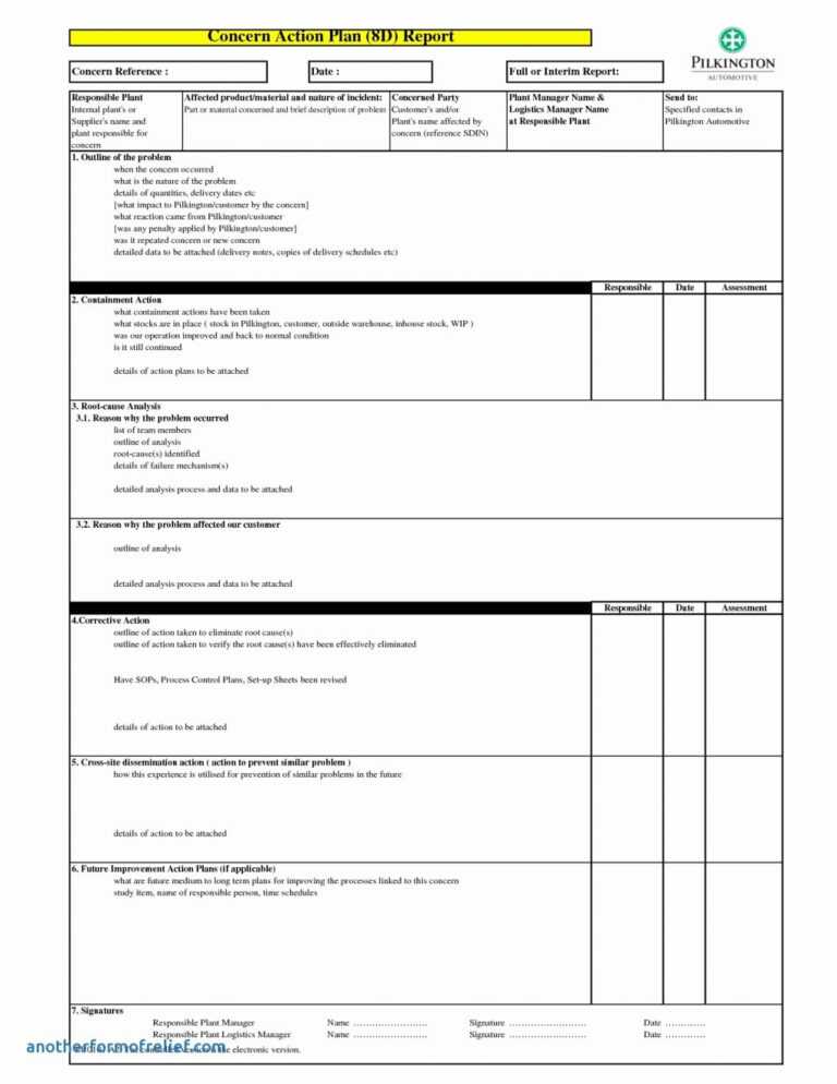 Failure Report Template Investigation My Best Templates Oos with regard ...