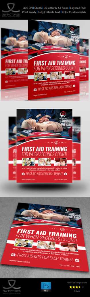 First Aid Flyer Template On Behance Aids Brochure Templates Within Hiv ...